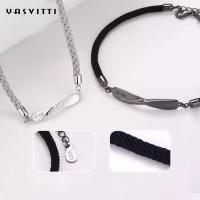 China 8.7in 7g Sterling Silver Jewelry Bracelets 3A CZ Black String Bracelet for sale