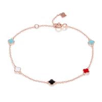 China 18cm 1.1g Four Leaf Bracelet Mermaid Tail Cubic Zirconia Bracelet SGS for sale