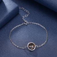 China 9.45in 0.08oz Sterling Silver Slider Bracelets Lead Free 925 Sterling Silver Bracelet SGS for sale
