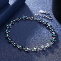 China 21.7cm 0.22oz Sterling Silver Slider Bracelets Fiance Silver Crystal Bracelet ODM for sale