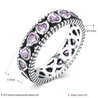 China Temperamental Queen'S Crown Pink Heart Pave Diamond Ring S925 Diamond-Encrusted Lady'S Ring for sale