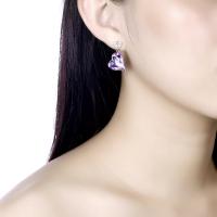 China 0.98x0.55in Sterling Silver Heart Earrings for sale