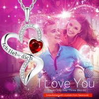 China 925 Sterling Silver Heart Pendant Necklace 18