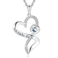 China Girls' Double Heart Infinity Necklace 925 Sterling Silver White Austrian crystal Crystal for sale