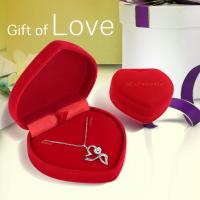 China Girls' Double Heart Infinity Necklace 925 Sterling Silver White Austrian crystal Crystal for sale
