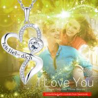 China Girls' Double Heart Infinity Necklace 925 Sterling Silver White Austrian crystal Crystal for sale