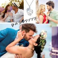 China 1.92x1.6cm 925 Sterling Silver Heart Pendant Necklace Double Love Nickel Free for sale