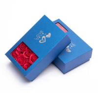 China 115*115*110 mm 0.406 kg Rose Flower Gift Jewelry Box Packaging Jewelry Box Necklace Box Earring Box Ring Box for sale