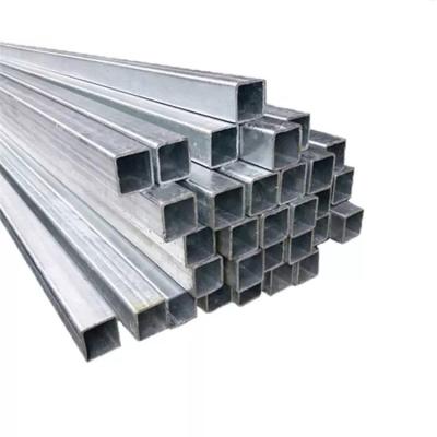 China 5.8-12m GI Steel Square Pipe Plain Square Rhs Steel Structure Building Material for sale