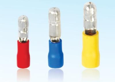 China 100pcs Tinned Brass Male Electrical Quick Disconnect Bullet crimp terminal connector with  AWG 22-16,max current  10A for sale