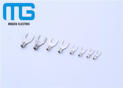 China Fork Type Spade Non Insulated Terminals Connectors 19A 27A 37A for sale