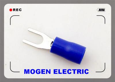 China spade Insulated Wire Terminals l-high purity cooper SV electric wire terminal blue color for sale