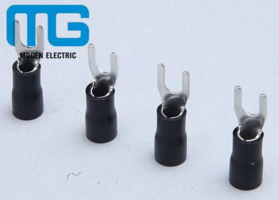 China black SV3.5 copper electrical spade Insulated Wire Terminals Tin plated TU-JTK for sale