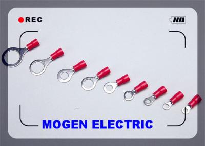 China Red Tin Plated RV Copper Ring Insulated Wire Terminals Connector Corrosion Resistance for sale