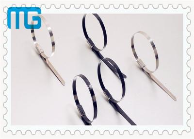 China Ball Lock Stainless Steel Locking Ties , SS Zip Ties For Bundle Tube / Post Cable Accessories for sale