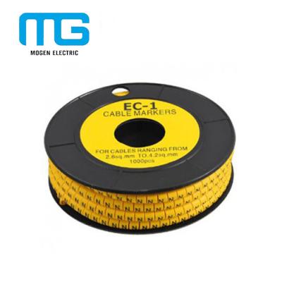 China PVC Cable Accessories Colorful Cable Marker Tube / EC-1 Cable Marker for sale