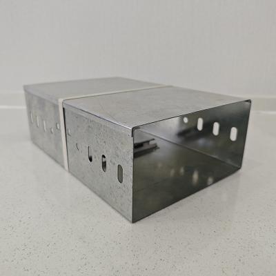 China Adjustable Height Silver Trough Cable Tray For Medium Duty Cable Organization for sale