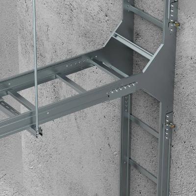 China Silver Ladder Type Cable Tray Bends Tees Crosses For Corrosion Resistance And Fire Resistance for sale