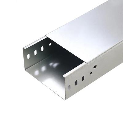 China Silver Galvanized Steel Cable Tray Non Flammable Wall/Floor-Mounted Tray With Corrosion Resistance for sale
