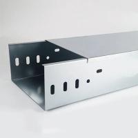 China Galvanized Non flammable Cable Tray Custom Length Solid Bottom Cable Tray with Connectors for sale