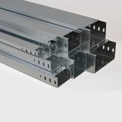 China Non flammable Silver Galvanized Cable Tray Corrosion Resistance Easy Wall or Floor Installation for sale