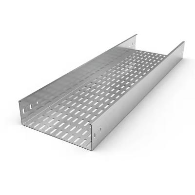 China Customizable Galvanized Steel Cable Tray with Aluminium Alloy and Stainless Steel Options in Sleek Silver Finish for sale