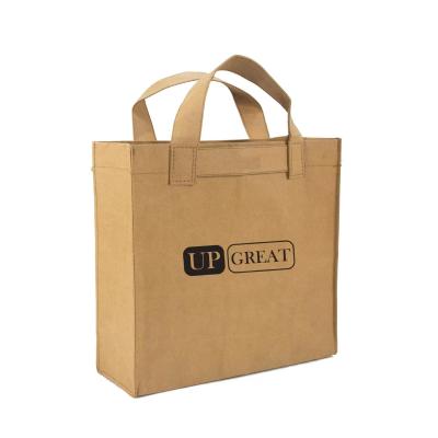China TUBO Reusable Fashion Paper Tote Bag PE Coating Double Side Specifically Designed for sale