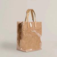 China TUBO Reusable Fashion Paper Tote Bag PE Coating Double Side Specifically Designed for sale