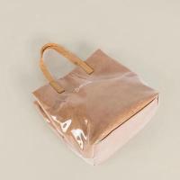 China Shopping Zipper Washable Dupont Tyvek Kraft Paper Bags With Cotton Handles for sale