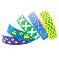 China Dupont Tyvek Paper Wristbands , Custom Printed Tyvek Wristbands for sale