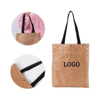 China TUBO TYVEK Handbag Tote Bag Zipper Washable Kraft Paper Packaging Gift Bag Tear-Resistant for sale