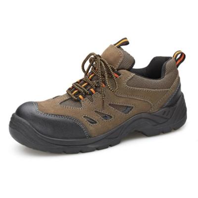 China Classic Steel Toe Safety Trainers Water Resistant Leather Upper Customized Color for sale