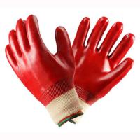 China Red Color PVC Gloves Chemical Resistance With Good Mechanical Resistance for sale