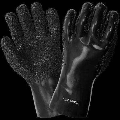 China Double Dipped PVC Work Gloves , Oil Resistant Gloves For Petrochemical for sale