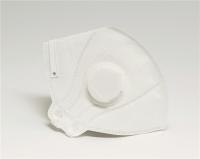 China White Dust Filtration Mask With Valve For Pharmaceutical / Hardware Industries for sale