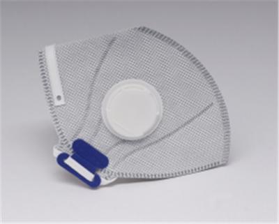 China Stereo Activated Carbon Dust Mask With Valve Earrest Design Adjustable Headband Length for sale