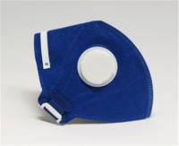 China Blue Stereo Thick Dust Respirator With Exhalation Valve Internal External Double Protection for sale