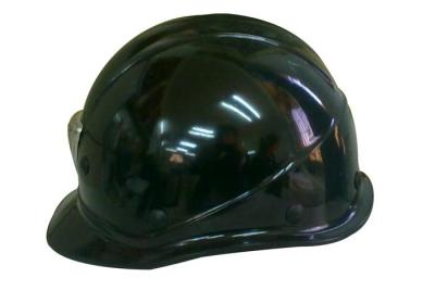 China Hat Shaped Construction Site Helmet Black Color Easily Adjustable To Fit Heads for sale