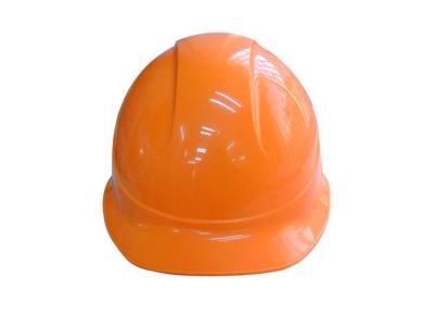 China Orange Construction Safety Helmets Excellent Impact Resistance Performance for sale