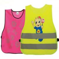 China XS-L Kids High Visibility Vest Elastic Bands On Two Sides EN1150 Compliant for sale
