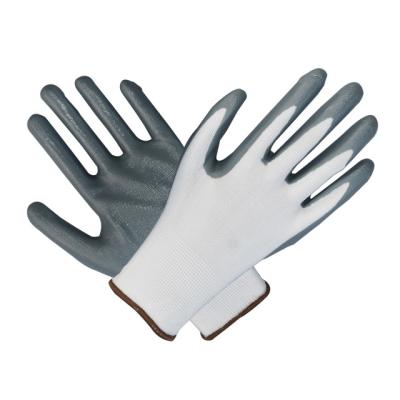 China High Elasticity Nitrile Work Gloves For Protecting Hands Against Fluids for sale