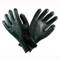 China Black PVC Work Gloves Cold Protection With Good Mechanical Resistance for sale