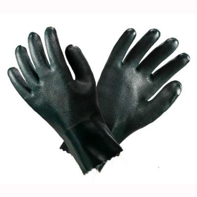China Black PVC Work Gloves Cold Protection With Good Mechanical Resistance for sale