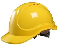 China Head Protection Builders Safety Helmets Yellow Color Unique Appearance Design for sale