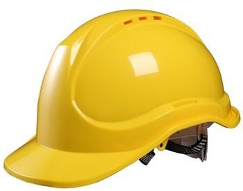 China Head Protection Builders Safety Helmets Yellow Color Unique Appearance Design for sale