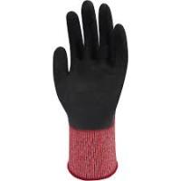 China Size 6-11 Nitrile Palm Coated Work Gloves Knit Wrist Polyester Liner for sale