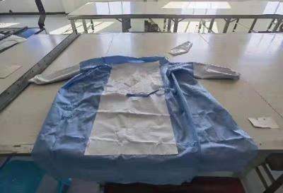 China Chest Fabric Reinforced, CUff Fabric Reinforced Disposable Surgical Gown, Isolation Gown for sale