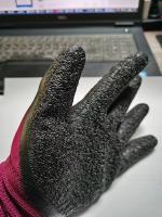 China Unisex EN388 4131 Labor Protection Latex Palm Coated Gloves 56 Grams for sale