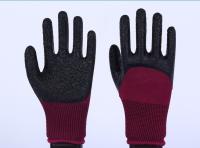 China 76 Grams Crinkle  Half Coated Latex Work Gloves EN388 4131 for Construction for sale