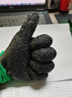 China 76 Grams Crinkle  Half Coated Latex Work Gloves EN388 4131 for Construction for sale